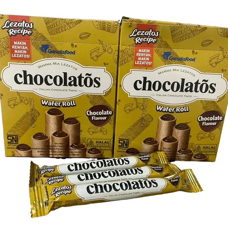 CHOCOLATOS WAFER ROLL 1 BOX ISI 24 PCS @7gr - Shop | Tokopedia