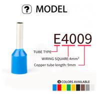 Jual 25pcs Crimp Terminal E4009 VE4009 Skun Insulated Ferrules Terminal ...