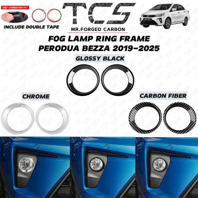 TCS PERODUA BEZZA 2019-2025 CAR FRONT FOG LAMP RING COVER GARNISH ...