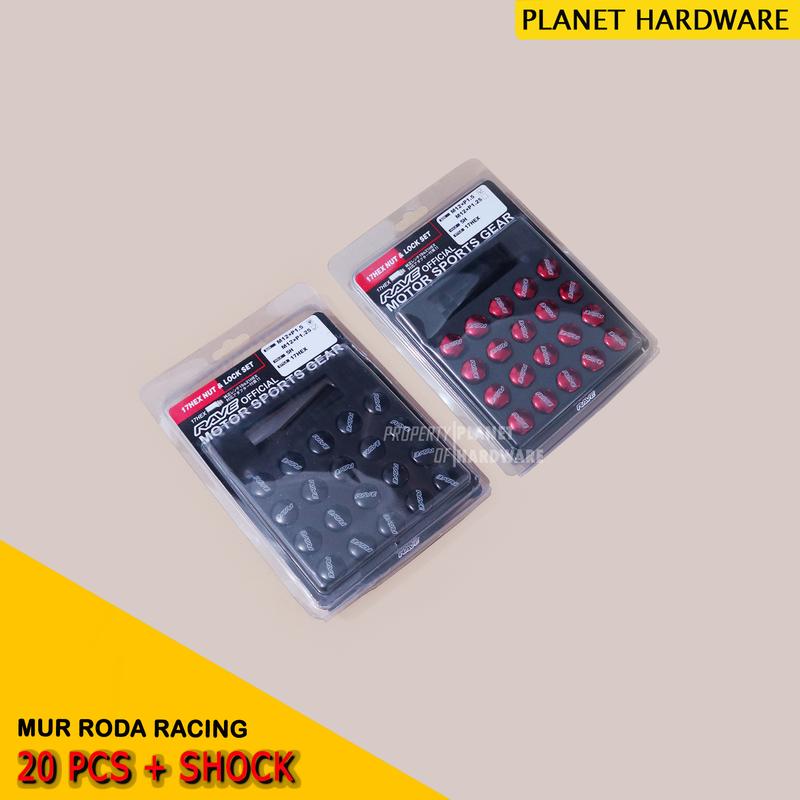 Rays Mur Roda Racing Mobil Lugnut Max Guard Universal 20 pcs - Shop ...
