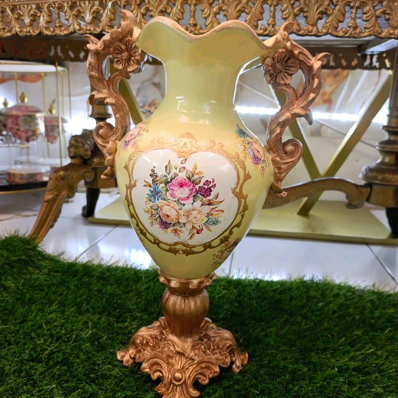 vas turki warna cream gold model antikan - Shop | Tokopedia