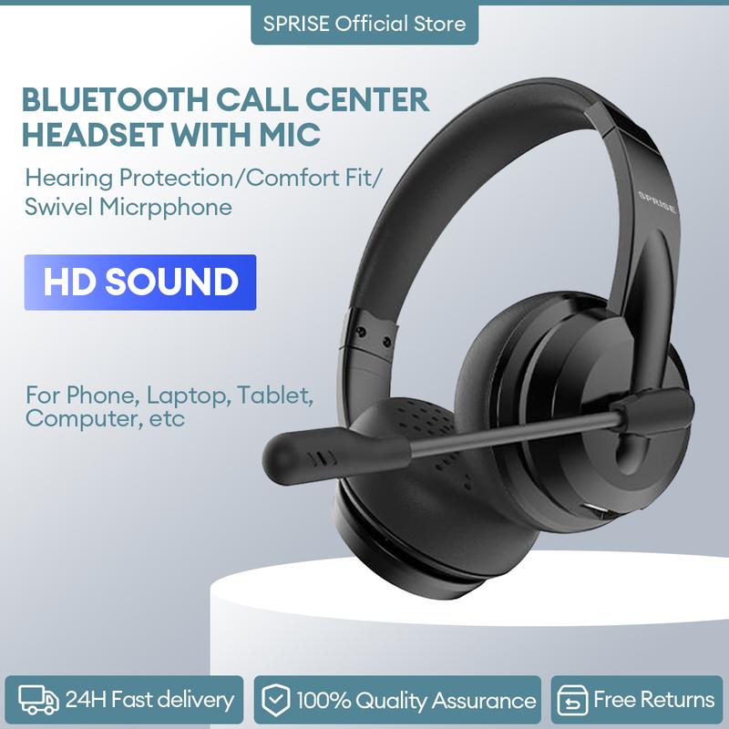 SPRISE W6208 Bluetooth Headphone Wireless Earphone Noise Cancelling ...