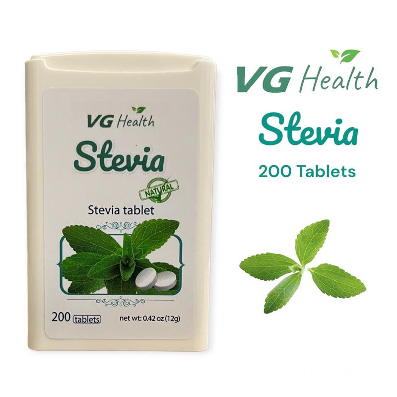 VG Health, Stevia Tablets, 200's Natural Zero Calorie Sweetener ...