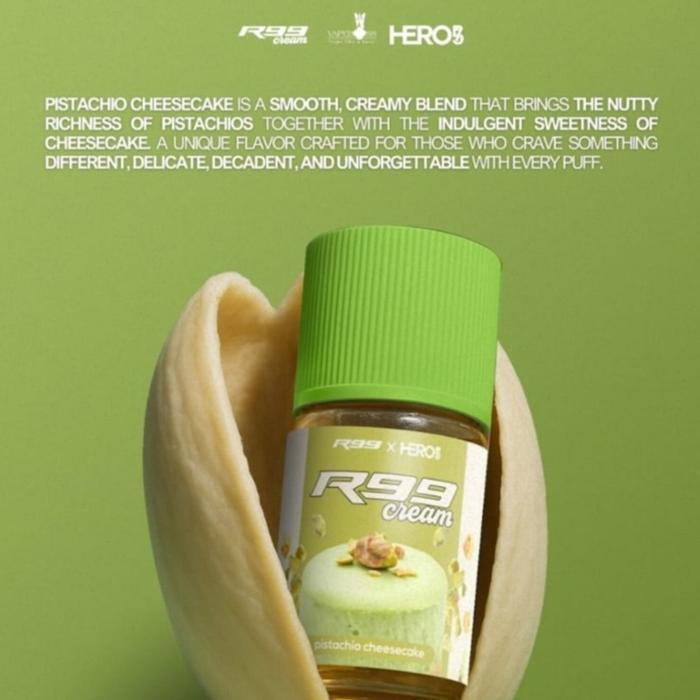 Jual R99 CREAM PISTACHIO CHEESECAKE FREEBASE 60ML BY HERO57 - 9MG ...