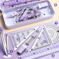Promo Set Alat Geometri Presisi 7in1 Jangka & Penggaris dengan Kotak ...