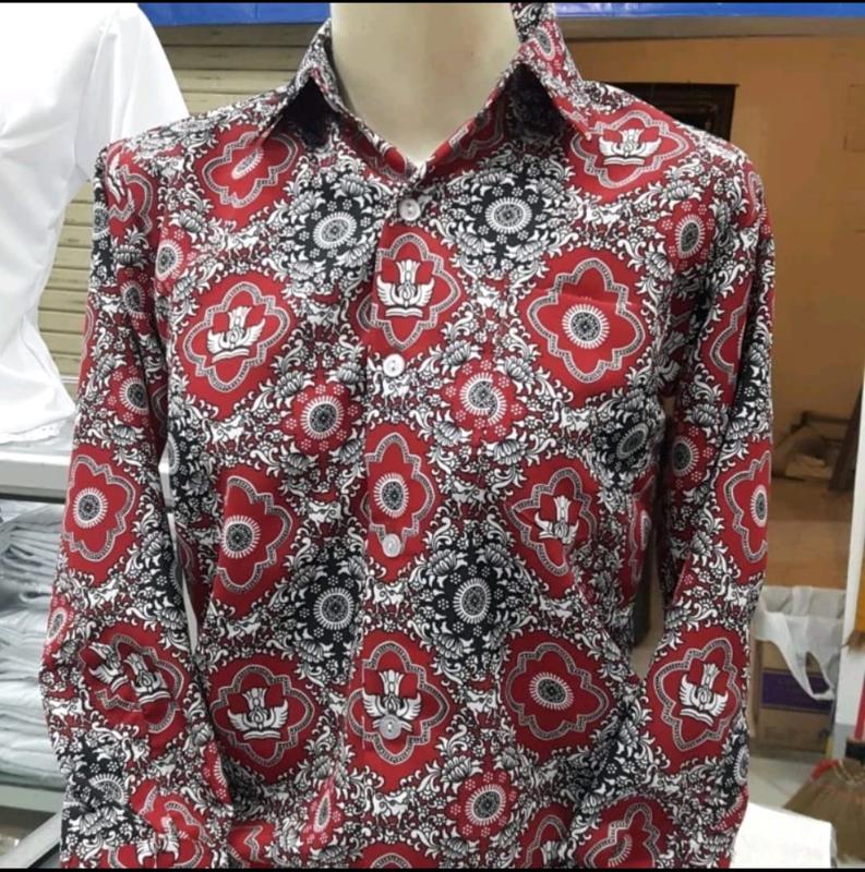 BAJU BATIK MERAH SEKOLAH SD LENGAN PANJANG SERAGAM NEGRI SERAGAM - Shop ...