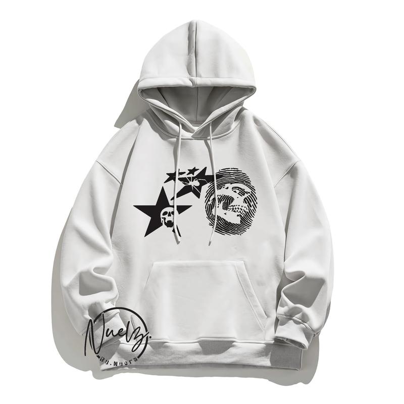 Sweater Hoodie Bintang Skull Motif Wanita dan Pria Kasual Skena - Shop ...