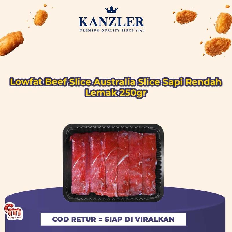 Lowfat Beef Slice Australia Slice Sapi Rendah Lemak 500gr Vacuum Pack ...