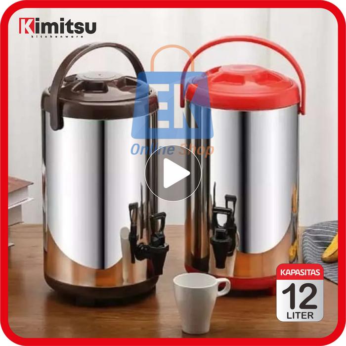 Jual Dispenser Termos Stainless 12 Liter KIMITSU KMB-1612 | Termos ...