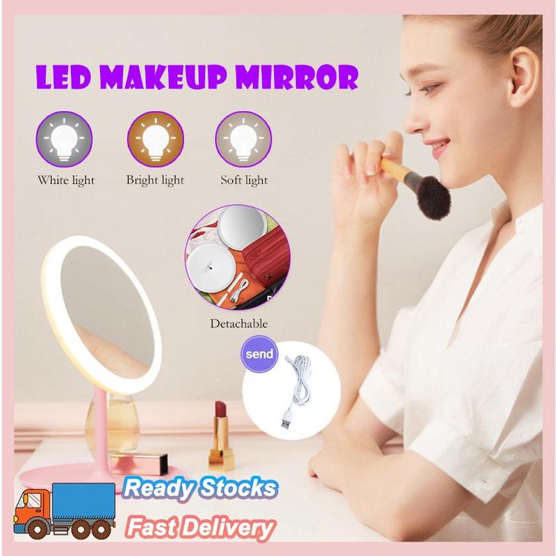 【SG Ready Stock】Portable Makeup Mirror LED Mirror Travel Mirror ...