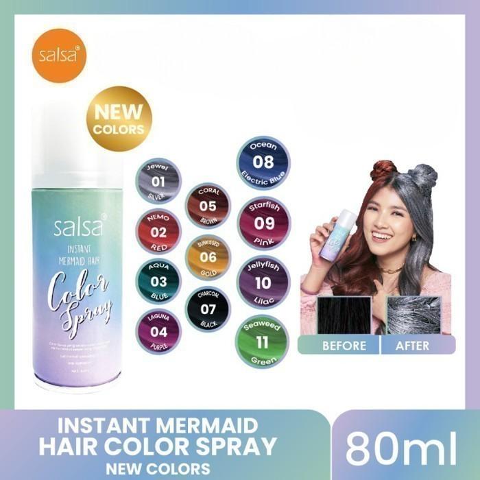 Salsa Instant Mermaid Hair Color Spray pewarna rambut inai rambut ...