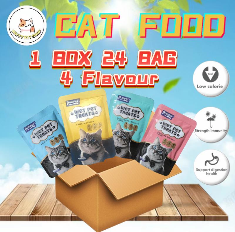 POTOPET Makanan Kucing Potopet (24BAG) 85g/1Pack - Wet Food Treats ...