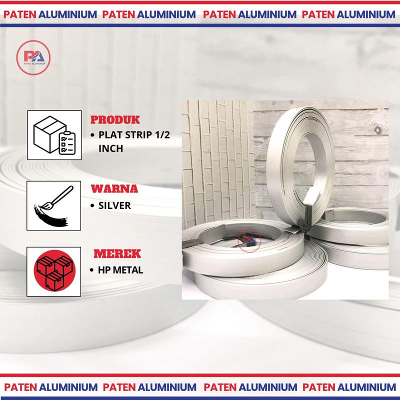 Plat strip 1/2" (12mm) CA (silver) - Shop | Tokopedia