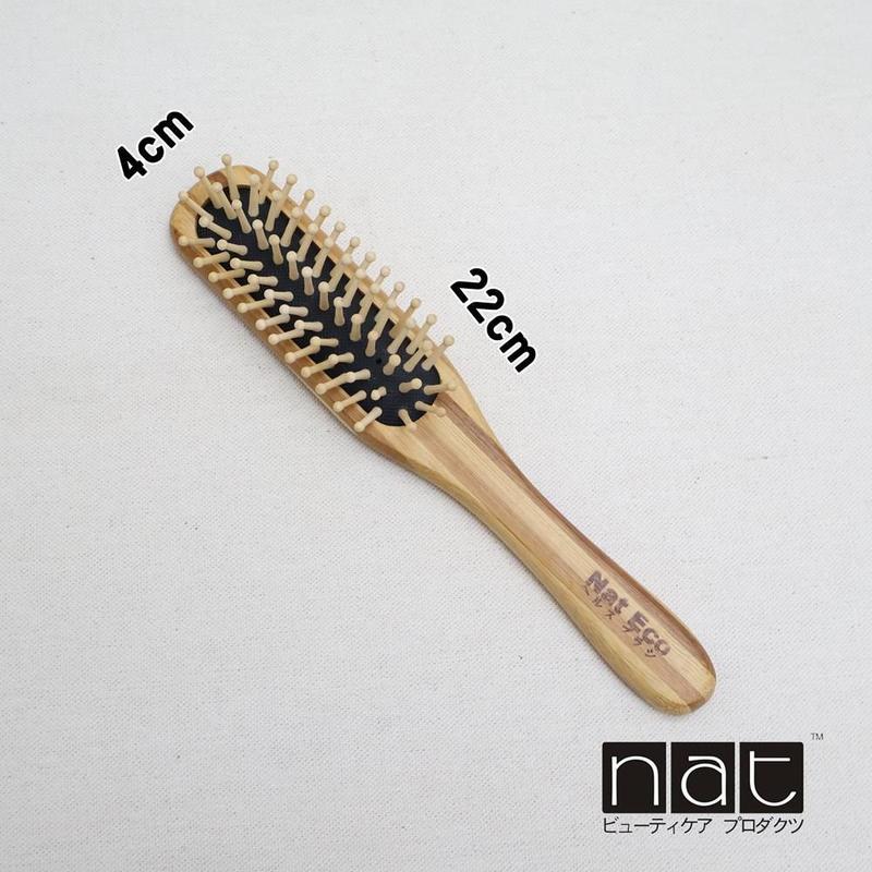 NAT Natural Bamboo Wood High Quality Wooden Comb Paddle Brush [BW9 ...