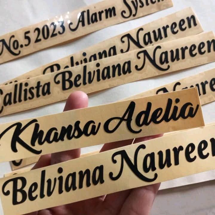 cutting sticker nama custom - Shop | Tokopedia