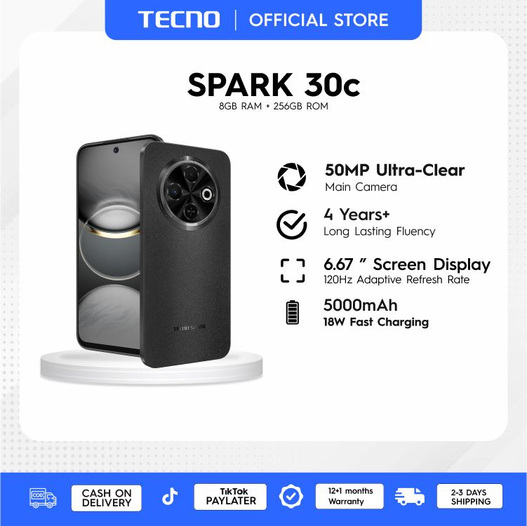 [TECNO] Spark 30C 8GB (4+4) 256GB | 5000 mAh 18w Charging | IP54 ...