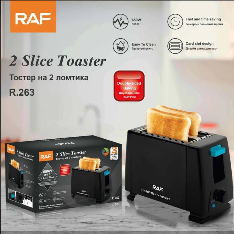 RAF 2 Slice Toaster R.263 650W Double Sided Baking Ready Stock - TikTok ...