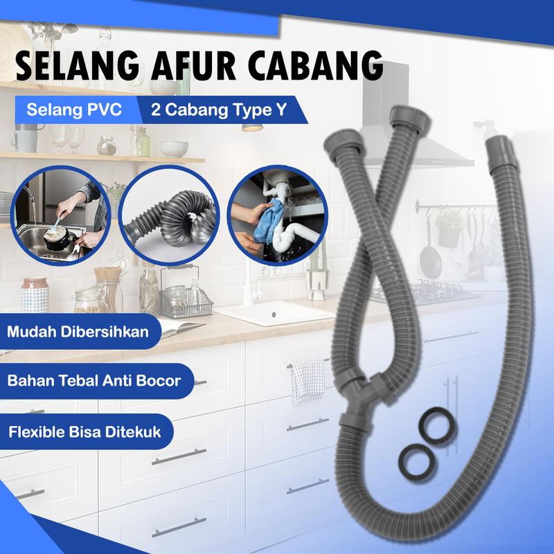 Selang Wastafel 2 Cabang Afur Type Y – Selang Pembuangan Bak - Shop ...
