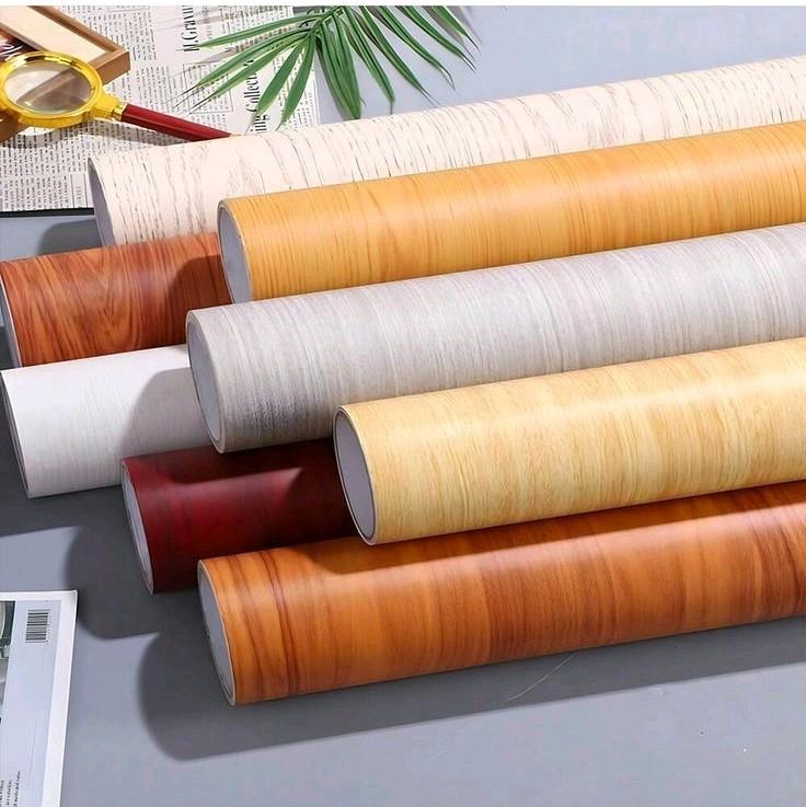 Wallpaper Kayu Cream Wallpaper Dinding Dapur Lemari Meja Pintu - Shop ...
