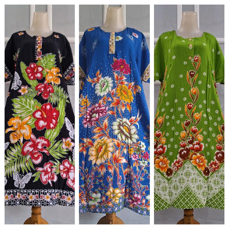 Daster Hengky kancing motif P.melati, Widuri Ld 120-125cm Pb - Shop ...