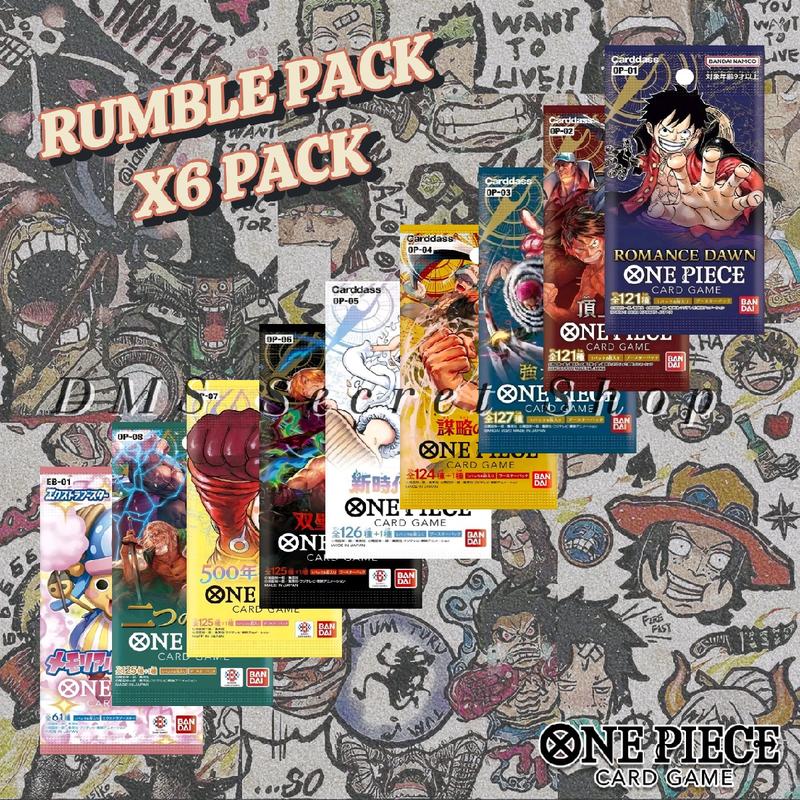 One Piece TCG - RUMBLE 6 PACK Collection Japanese Anime - TikTok Shop ...