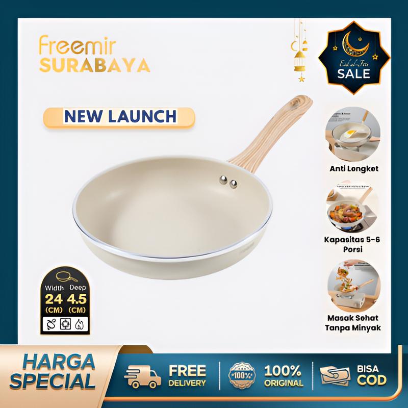 (Bisa COD) freemir Wajan Penggorengan 24cm Multifungsi 3in1 Teflon ...