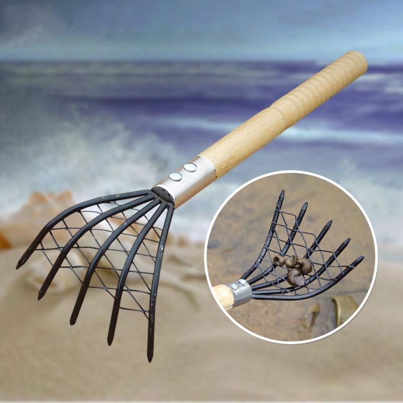 Gardening five claw rake clam digging tool outdoor sea sweeping ...