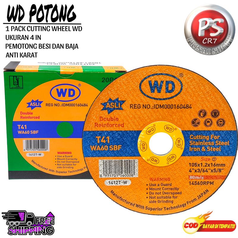 WD Potong 1KOTAK isi 20PCS cautting Wheel Kating potong besi,baja,fiber ...