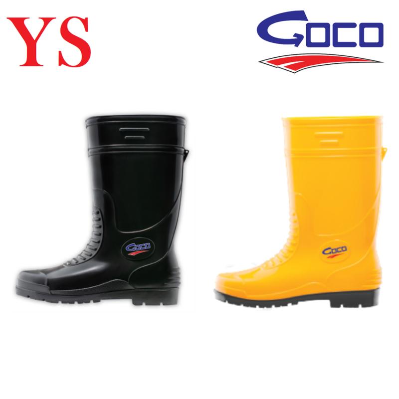 Goco 968 Black & Yellow Rain Boots | Rubber Boot | Kasut But Hujan ...