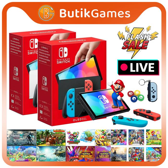 Promo [Promo Flash Sale Live Harga special !] Nintendo Switch OLED CFW ...