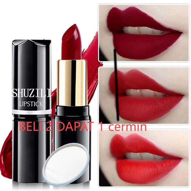 Gincu, 12 Warna, Kalis Air, Tahan Lama, Melembapkan, Cawan Tidak tints ...