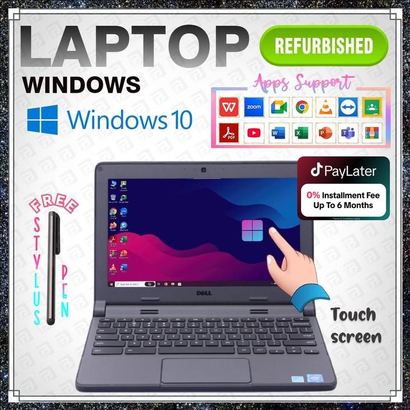 (Refurbished) TouchScreen | Dell P22T/3180 Windows Laptop / 11.6 ...
