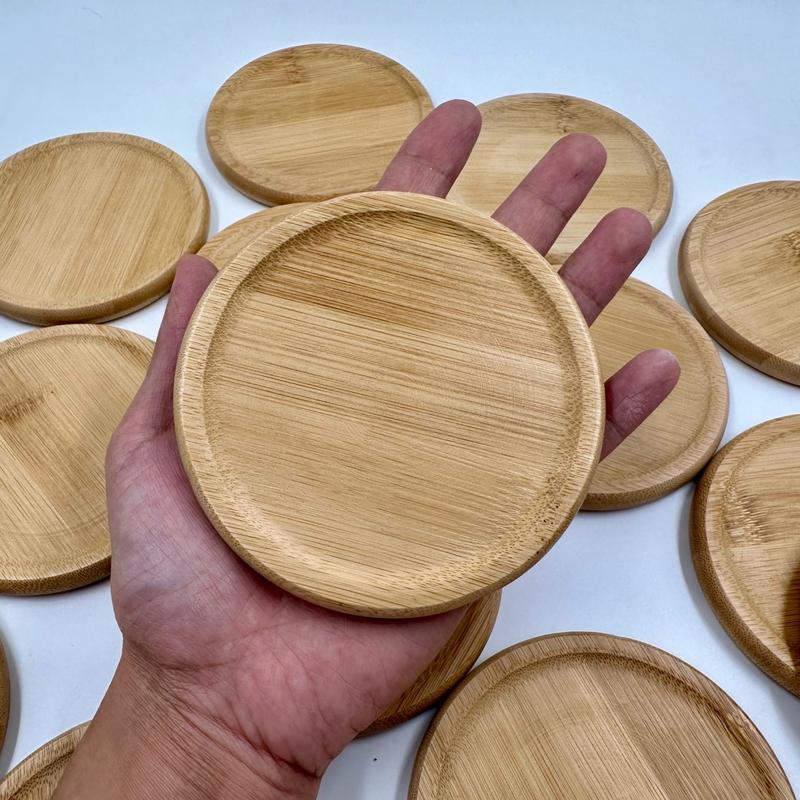 Round Bamboo Coaster - PLAIN NO ENGRAVE - TikTok Shop Philippines