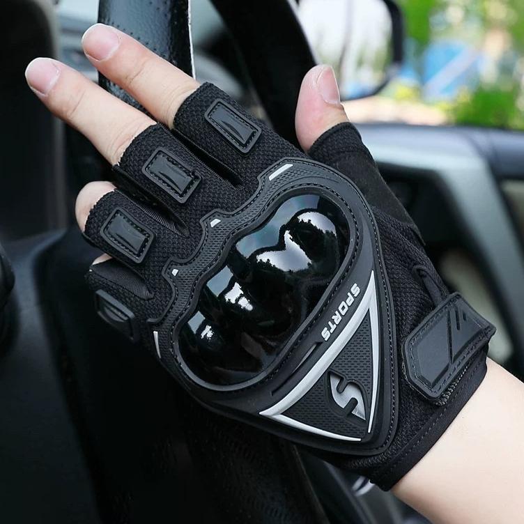 Half Finger Gloves Motorcycle Cycling Glove Non-Slip Breathable ...