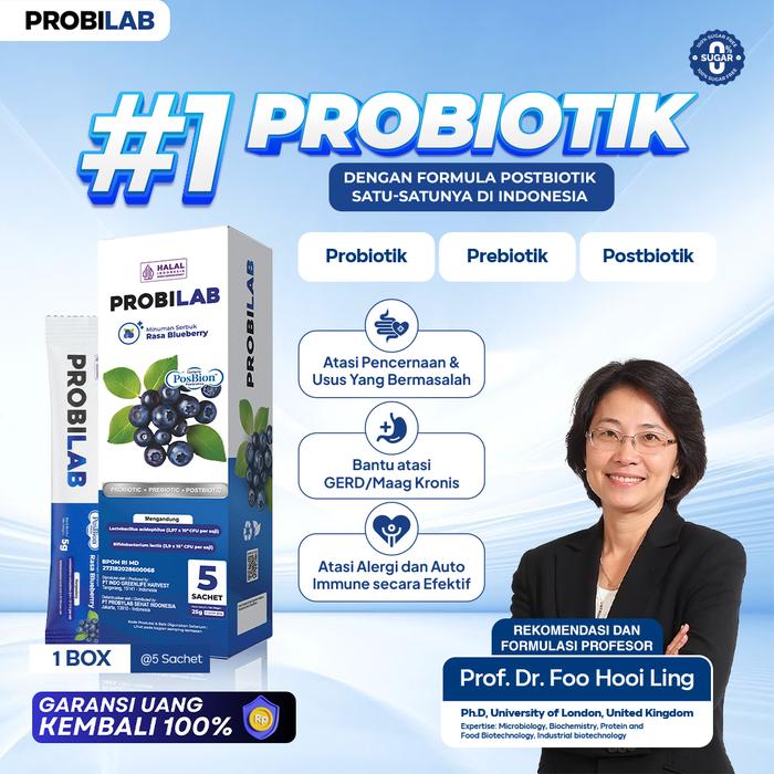 Promo PROBILAB Blueberry - Minuman 3 Biotik Atasi GERD, Maag, Alergi ...
