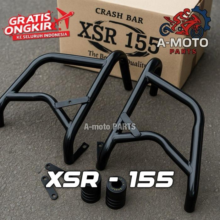 Jual Tubular Crashbar XSR 155 Plus Jalu Slider Agna Full Hitam ...
