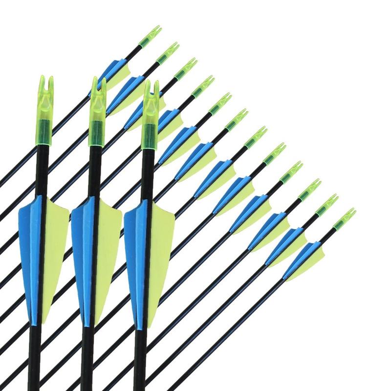 Musen Linkboy Fiberglass Arrow Archery - 12pcs recurve set panah dewasa ...