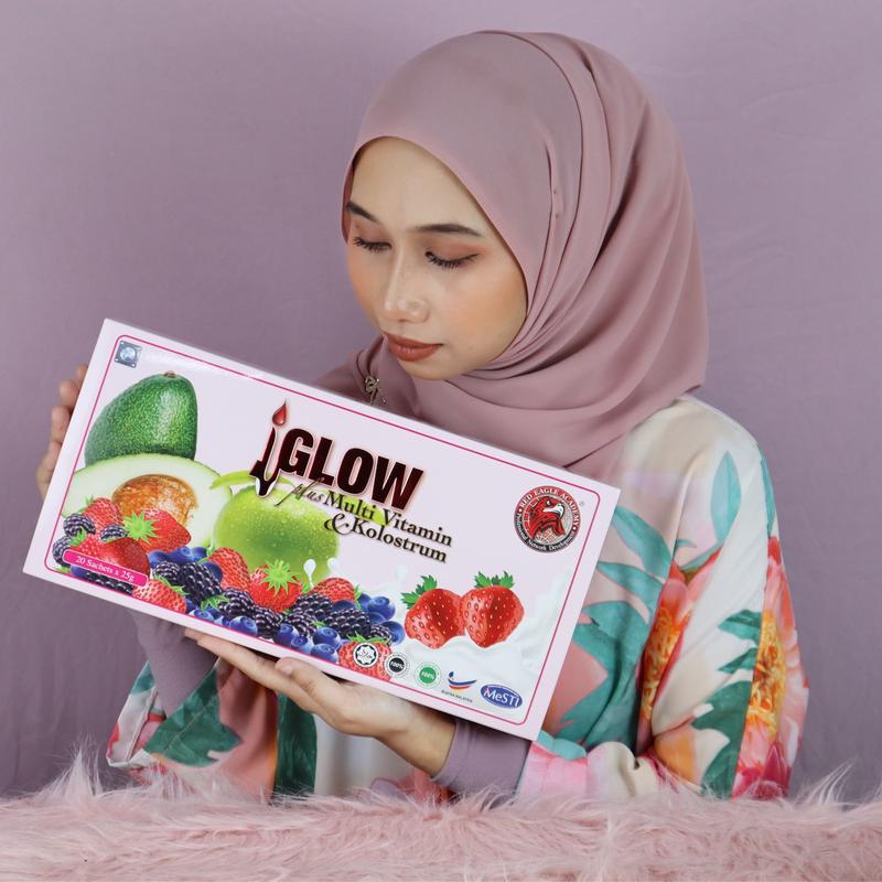 iglow multivitamin & kolostrum (susu awal lembu) susu berperisa ...