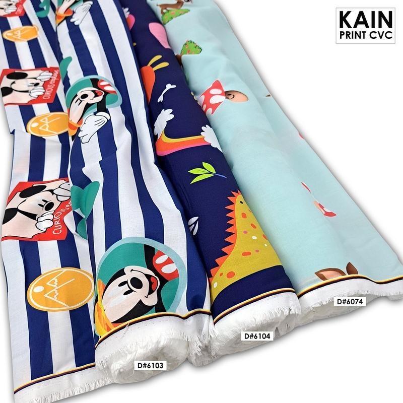 Kain Katun Printing / Kain Katun CVC Print Mix Motif Series Kids (Per 0 ...