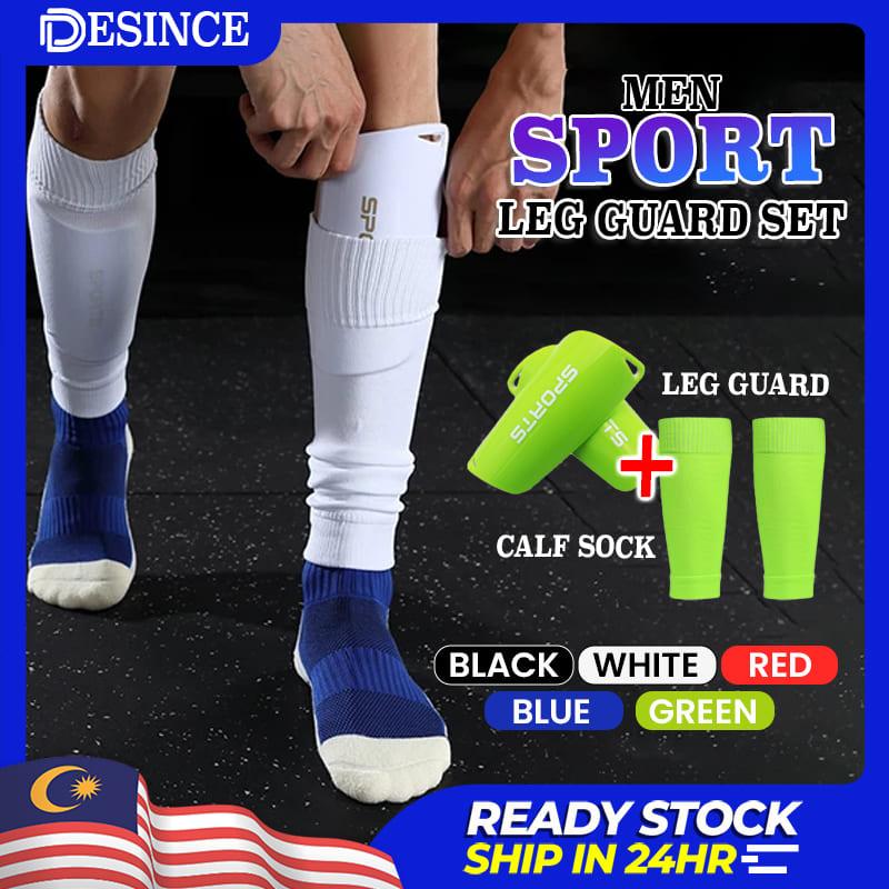 DESINCE Men Sport Elastic Calf Leg Socks Guards Pads Knee Support ...