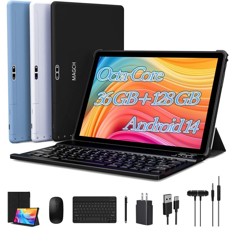 Latest Android 14 Tablet - 10.1 inch IPS Display, 36GB RAM, 128GB ...
