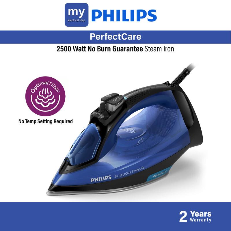 Philips PerfectCare Steam Iron OptimalTemp Technology GC3920/26 ...