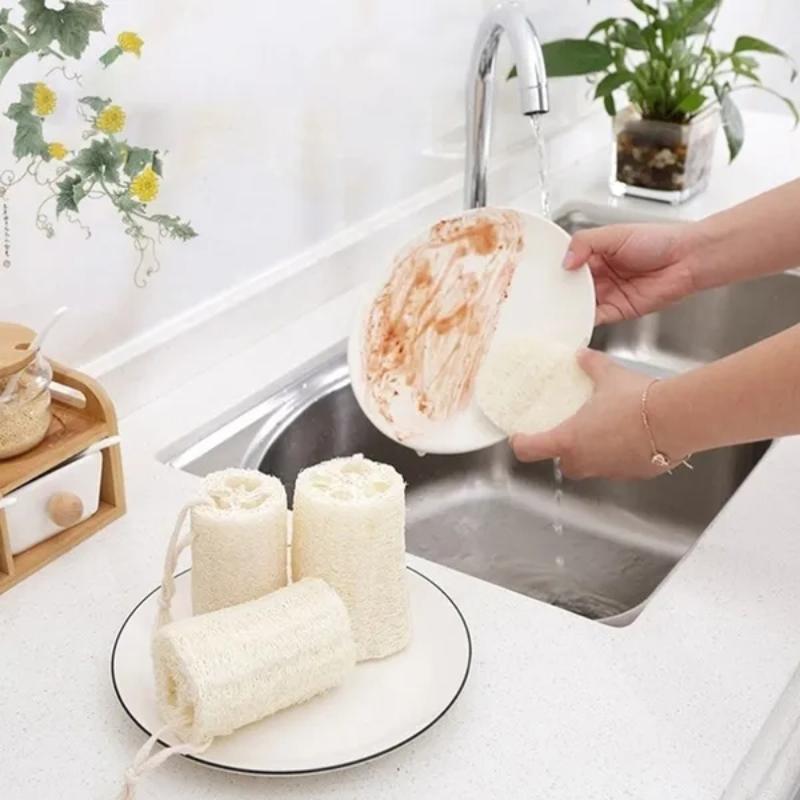 Kitchen, Bedroom, Household Cleaning Cloth Scrubber Natural Luffa ...