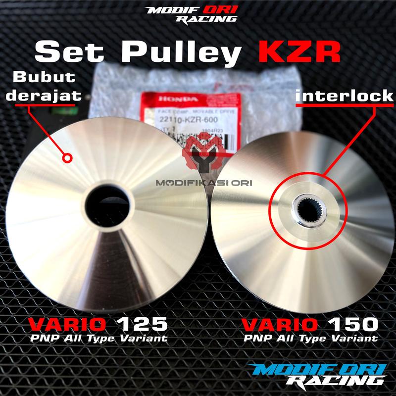 PULLEY SET VARIO DAN PCX PNP CUSTOM 1 SET BUBUT + KEROK JALU - Shop ...