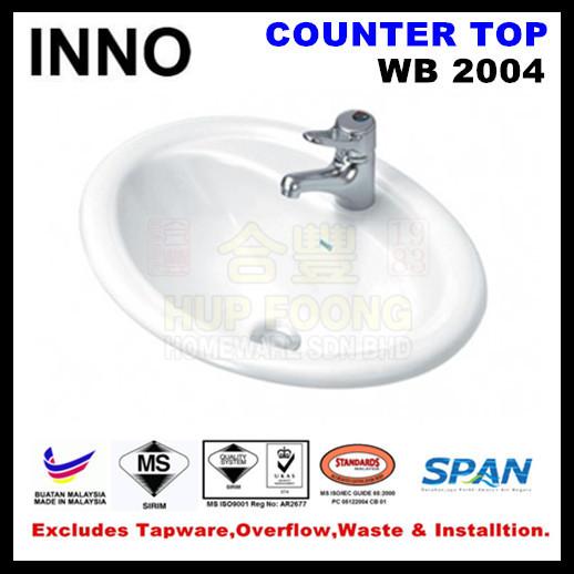 (READY STOCK) INNO WB2004 Counter Top Ceramic basin /vanity bowl ...