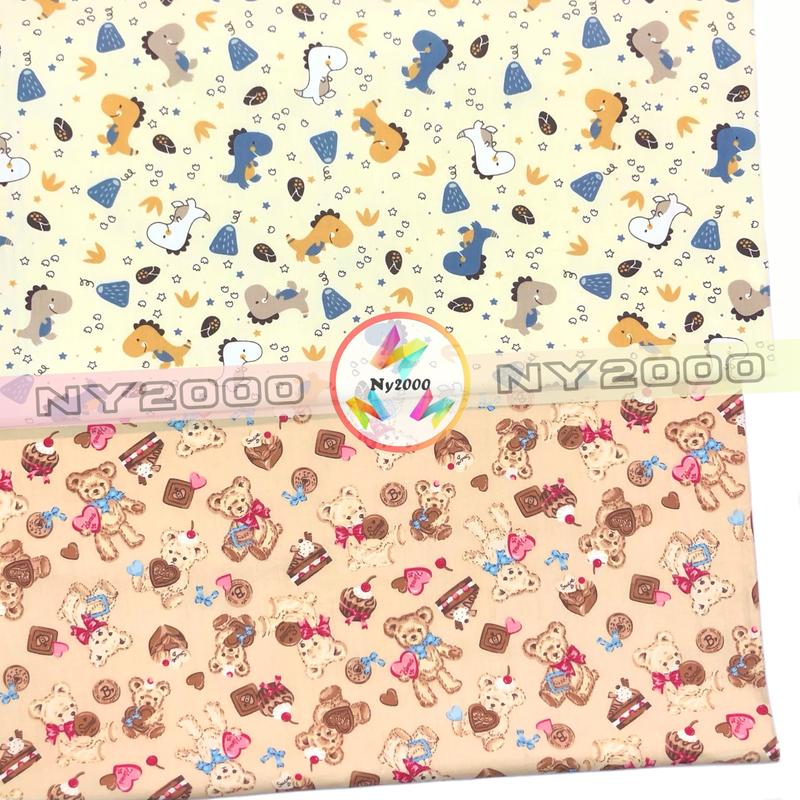 Kain Comb Cotton Corak Kartun (Bidang 63") / Cute Dino & Teddy - TikTok ...
