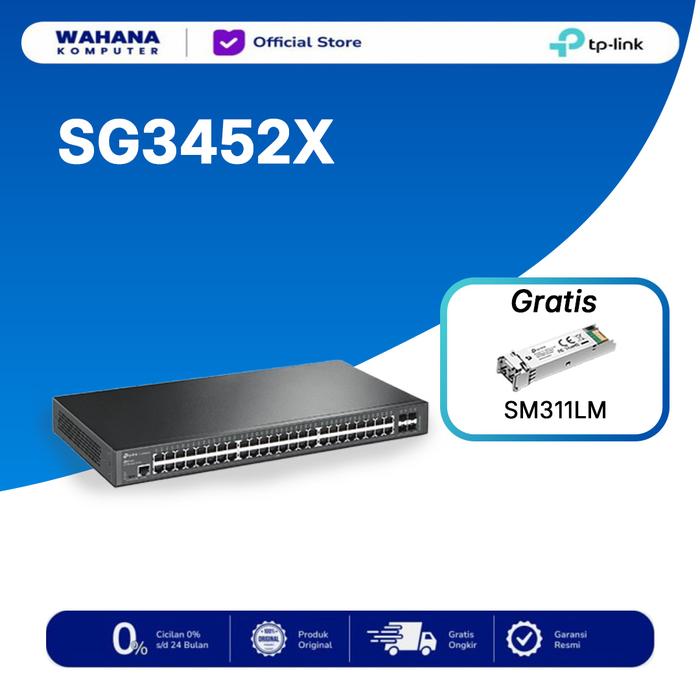 Promo TP-Link TL-SG3452X JetStream 48-Port Gigabit L2+ Managed Switch ...