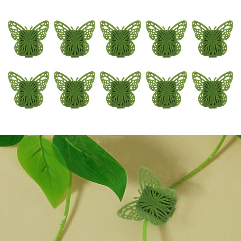 Butterfly Shape Plant Retainer Climbing Wall Fixture Sticky Hook Rattan ...