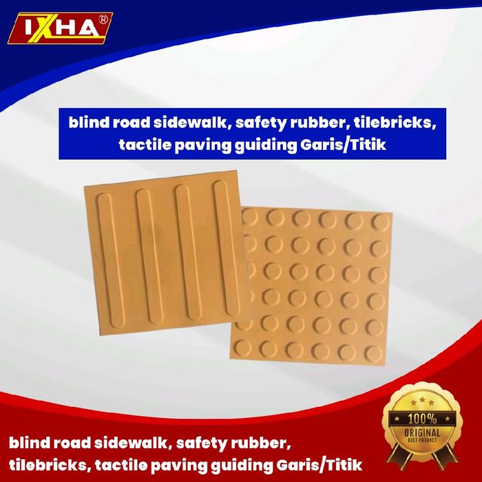 Jual blind road sidewalk, safety rubber, tilebricks, tactile paving ...