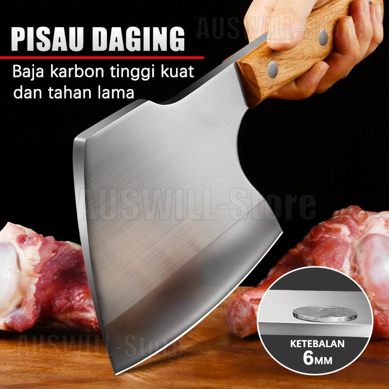 Kapak Potong Tulang Pisau Dapur Professional Golok Daging Chef - Shop ...